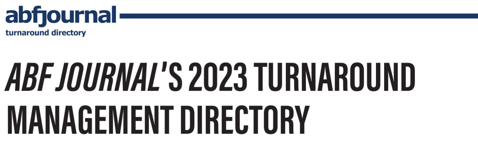 ABF Journal’s 2023 Turnaround Management Directory - ABF Journal